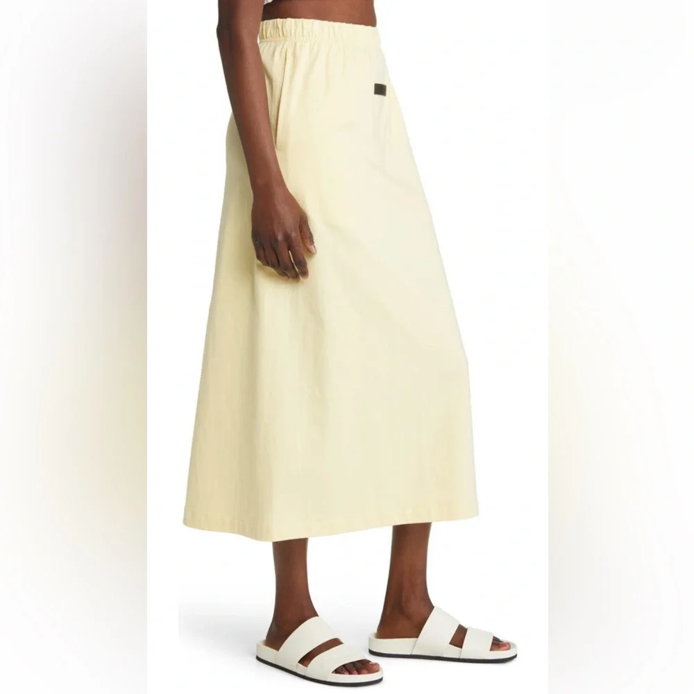 Fear of God | Skirts | Fear Of God Essentials Cotton Jersey Yellow Midi ...